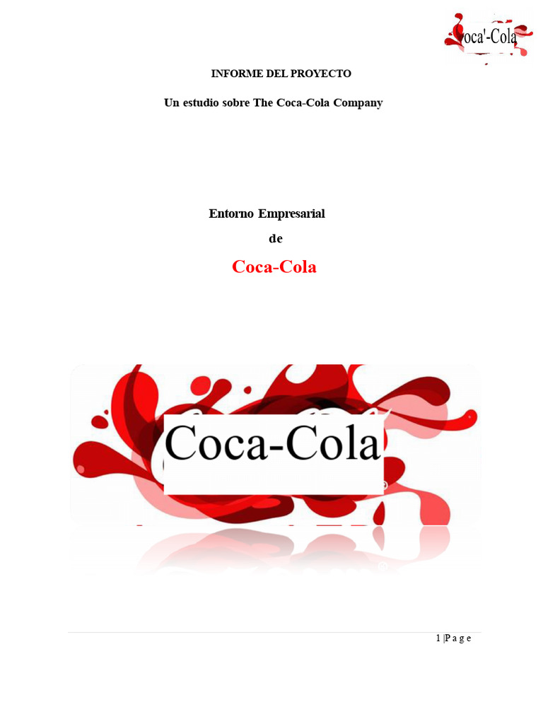 Análisis Del Entorno Empresarial De Coca Cola Pdf Coca Cola Refresco