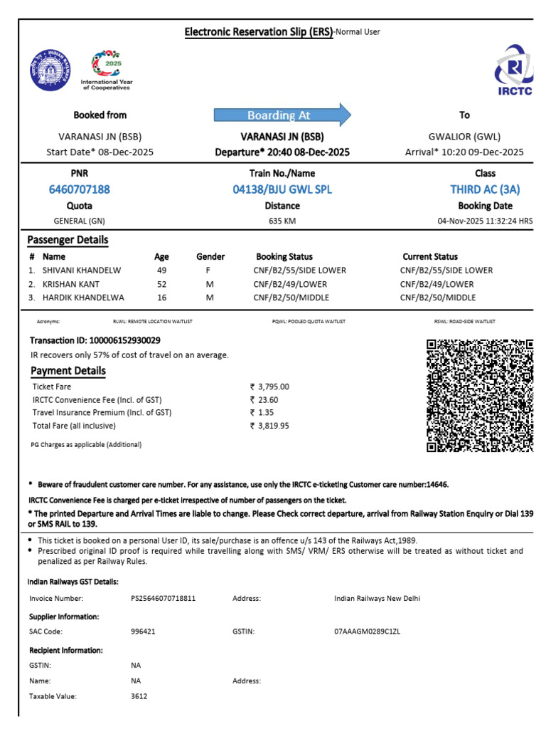 Ticket_6460707188 | PDF | Identity Document | Payments