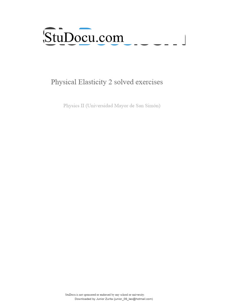 elasticity-physics-2-solved-exercises | PDF | Deformation (Engineering ...