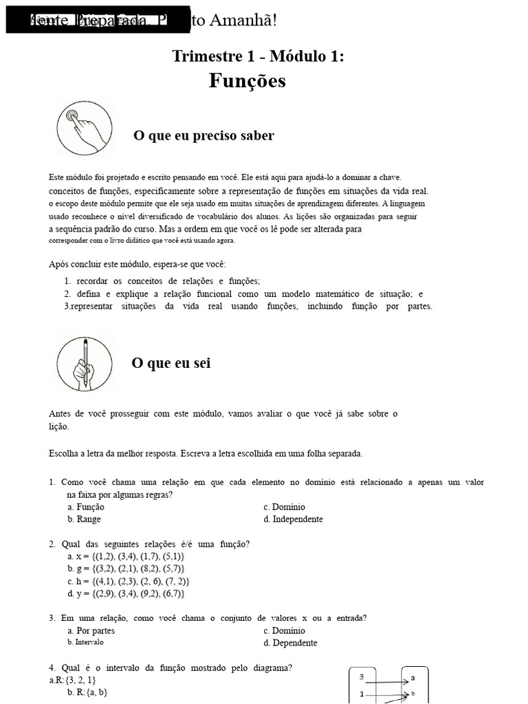 Gen-Matemática-Semana-1-Módulo-1 | PDF | Logaritmo | Função (Matemática)