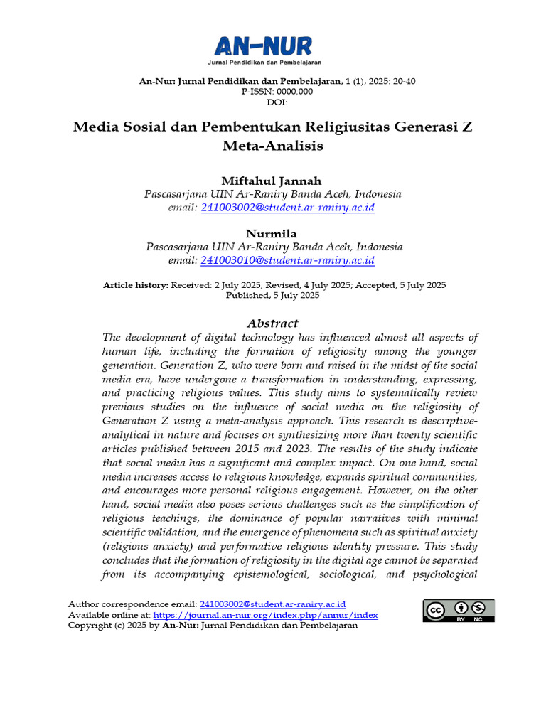 Media Sosial dan Religiusitas Gen Z | PDF