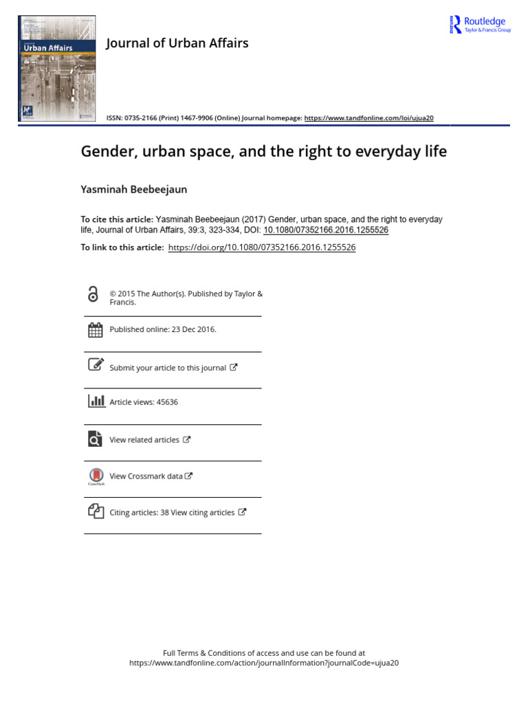 Gendered Rights in Urban Spaces | PDF | Gender | Gender Studies