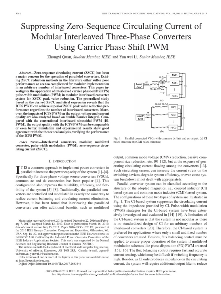 ZSCC Reduction in Modular Converters | PDF | Phase (Waves) | Electrical ...