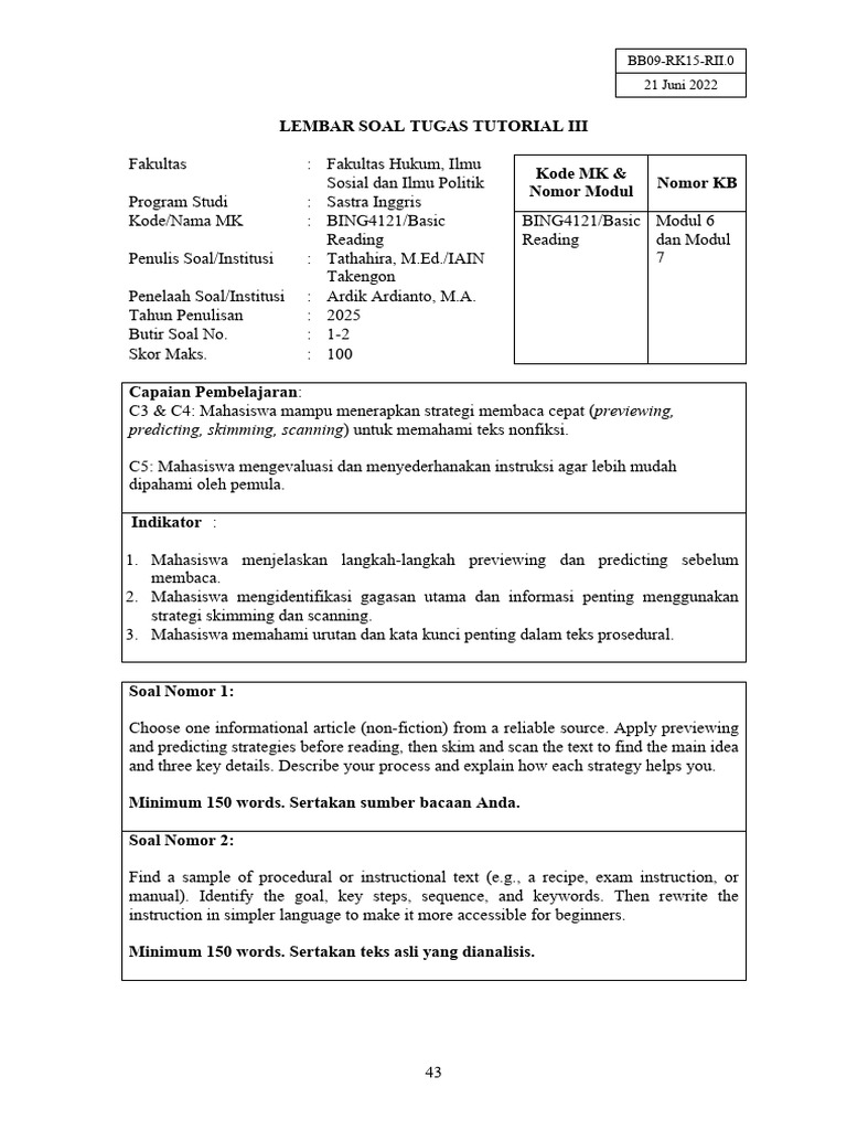 Tutorial Assignment 3 (1) | PDF