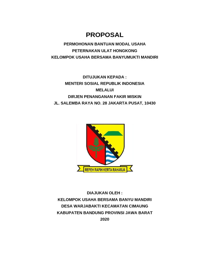 Permohonan Modal Usaha Ulat Hongkong | PDF