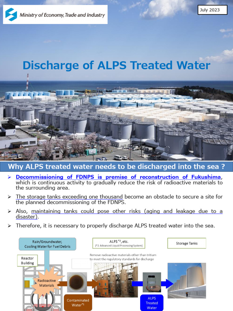 Discharge of ALPS Treated Water: July 2023 | PDF | Radionuclide ...