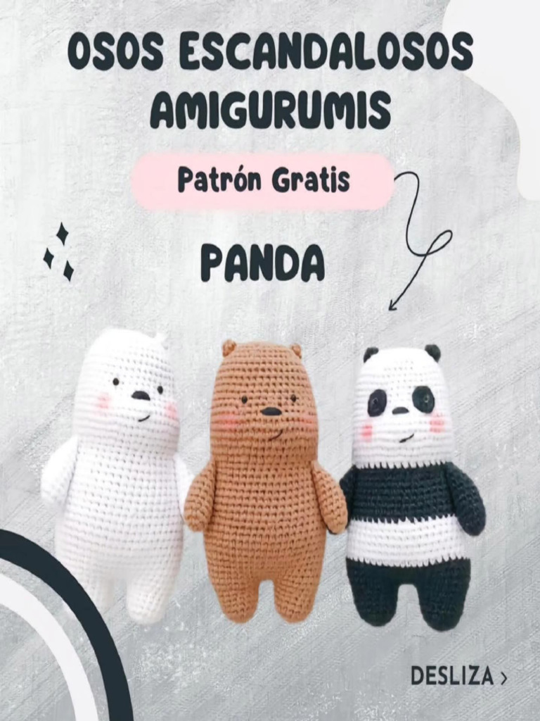 Panda-Los tres osos | PDF | Tejer | Tejidos Figurados