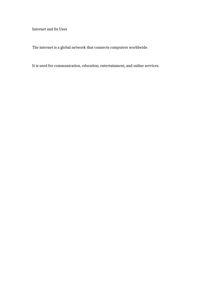 Document 5 Internet and Uses | PDF