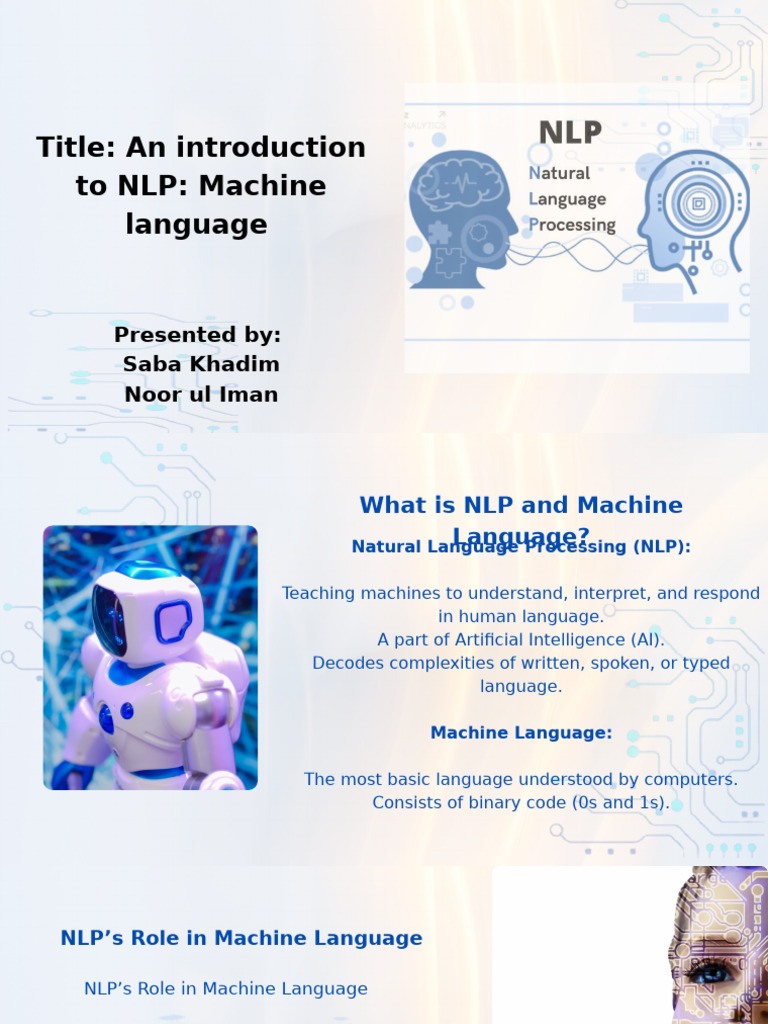 Title An Introduction To NLP Machine Language | PDF | Linguistics ...