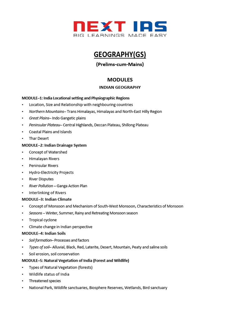 1. Geography Module | PDF | Oceans | Rock (Geology)