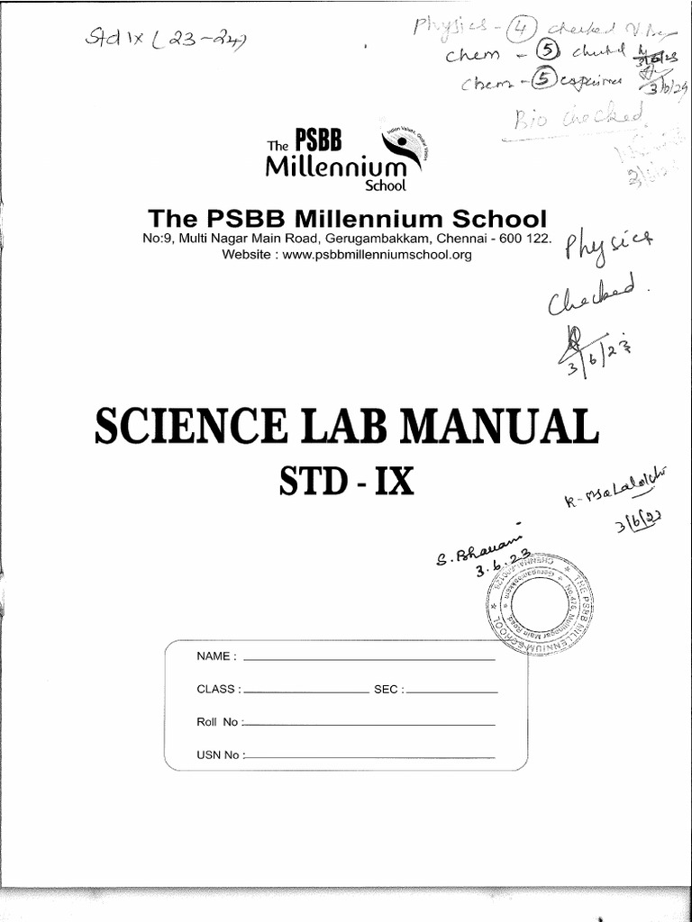 STD 9 SCIENCE LAB MANUAL (1) Very Useful | PDF