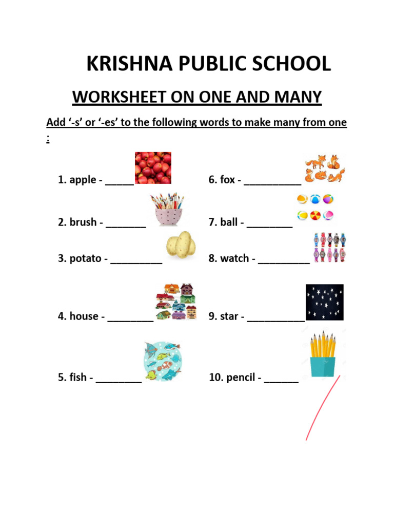 Worksheet On One and Many | PDF