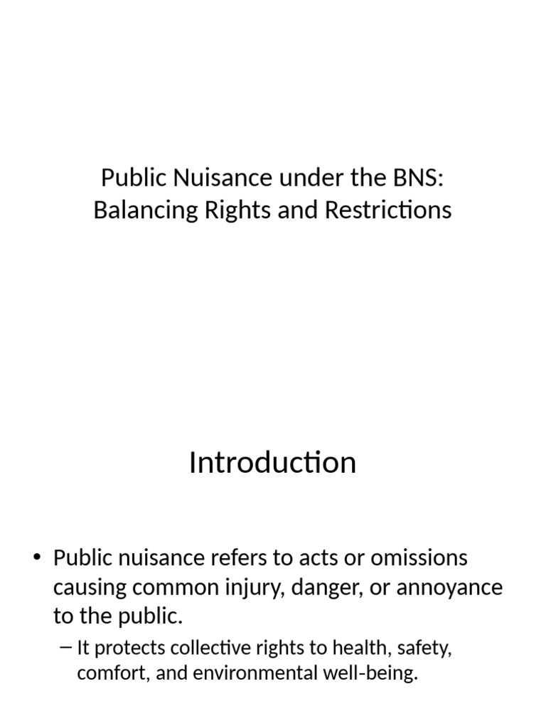 Public Nuisance Laws and Community Rights | PDF | Nuisance | Public Sphere