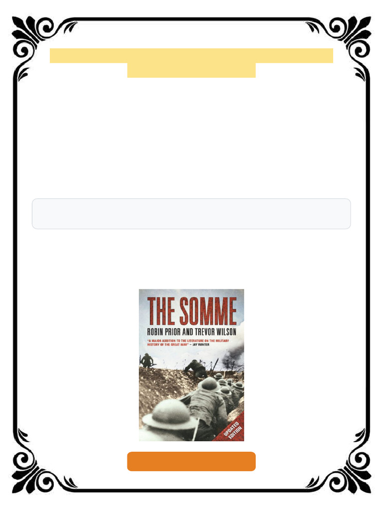 The Somme Robin Prior Ebook Unlimited Digital Version | PDF | Battle Of ...