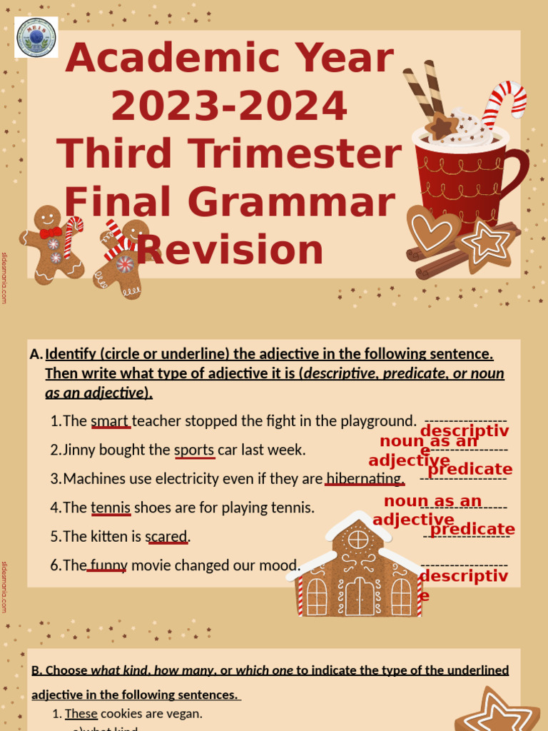Grade 5 - Grammar 3rd Trimester Final Revision 2023-2024 | PDF ...