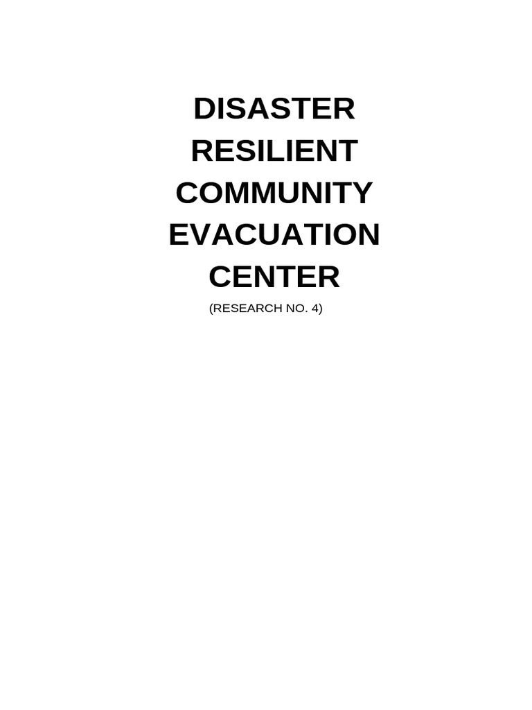 Disaster-Resilient Evacuation Centers | PDF | Emergency Evacuation ...
