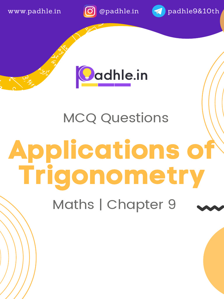 Chapter 9 Applications of Trigonometry_watermark | PDF | Angle | Shadow