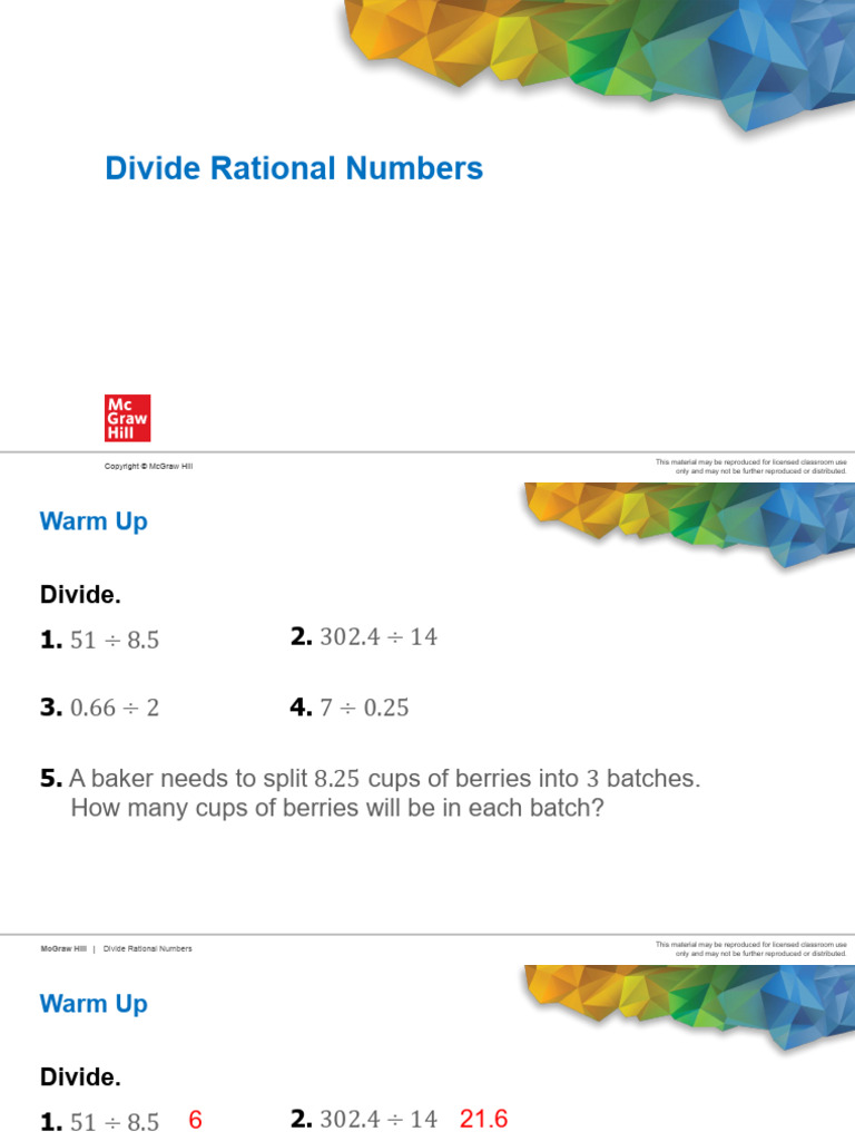 Dividing Rational Numbers Guide | PDF | Rational Number | Multiplication