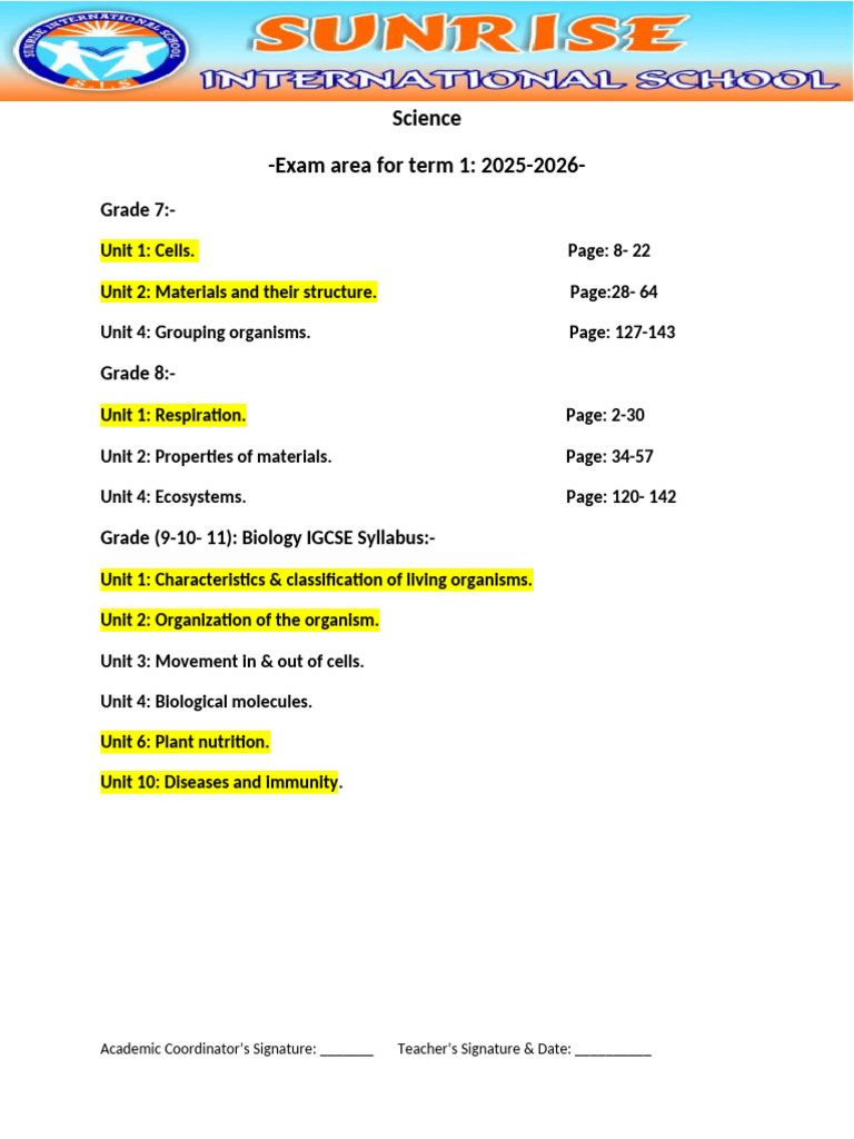 Exam Area | PDF