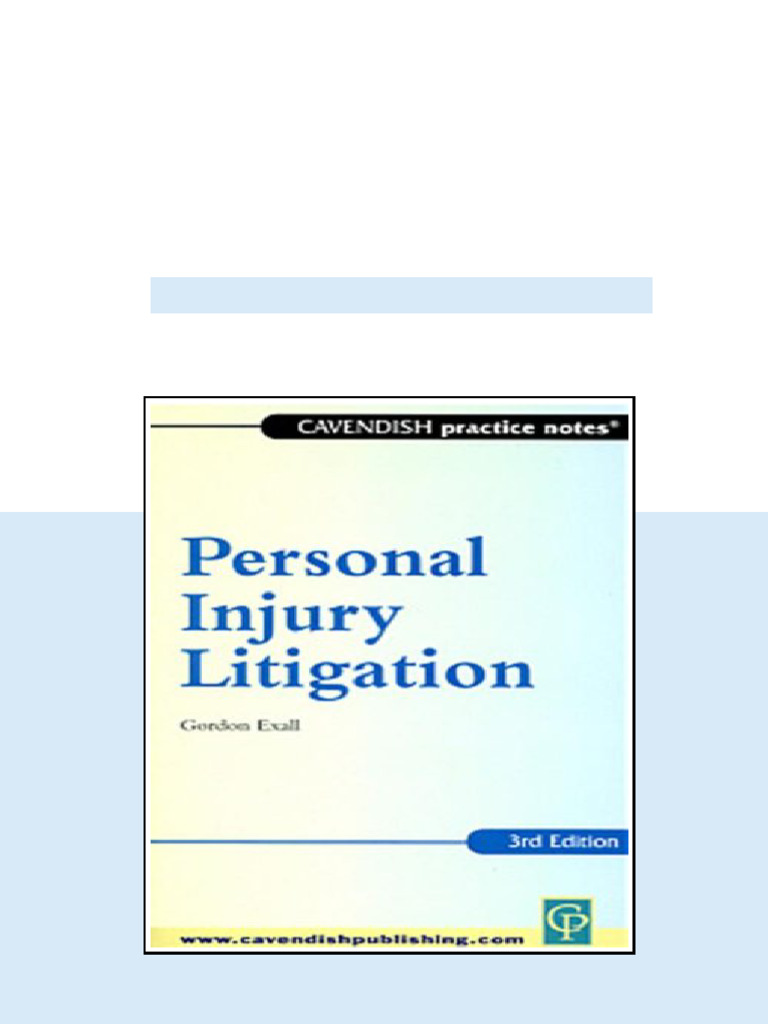Practice Notes Personal Injury Litigation Practice Notes Series 3rd ...