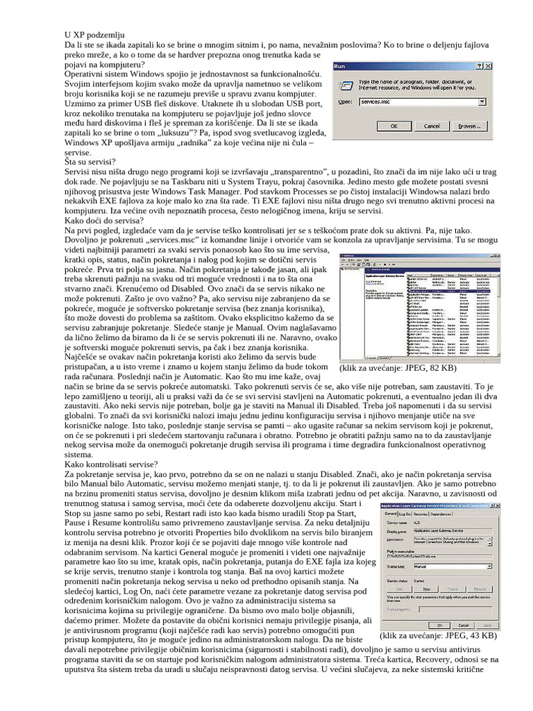 XP Podesavanje Novo | PDF