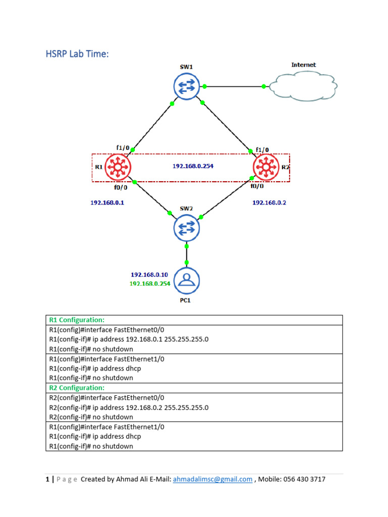 9-HSRP Lab Time | PDF