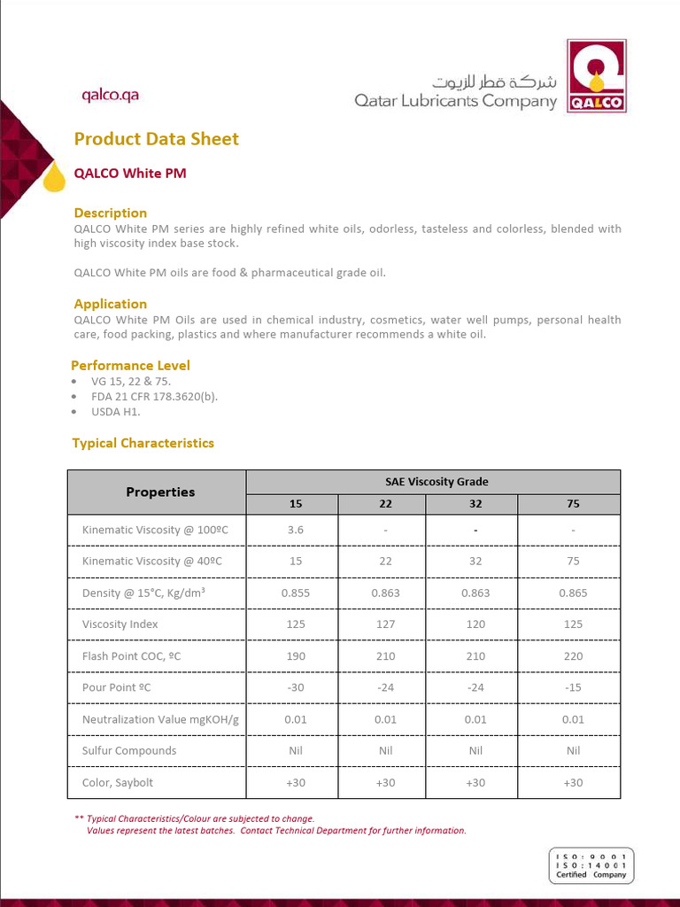 Qalco White Pm 15 | PDF