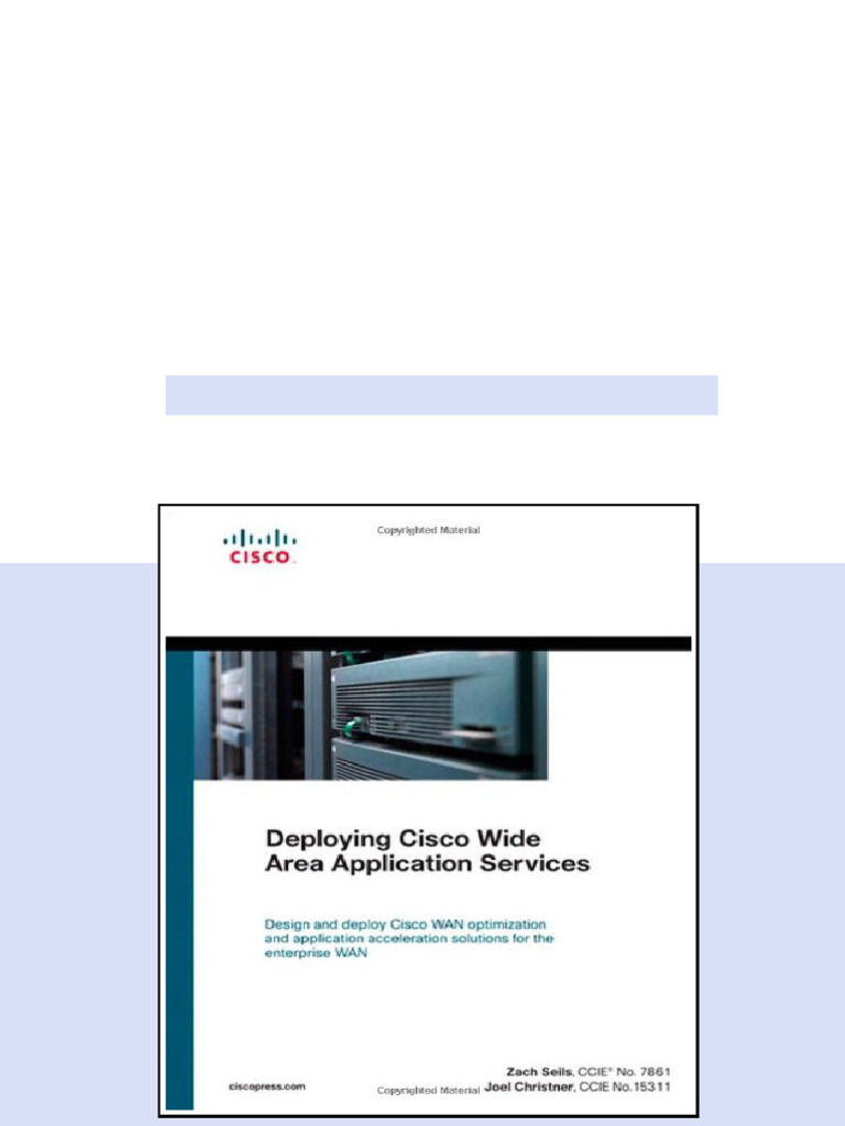 (Ebook) Deploying Cisco Wide Area Application Services (Networking ...