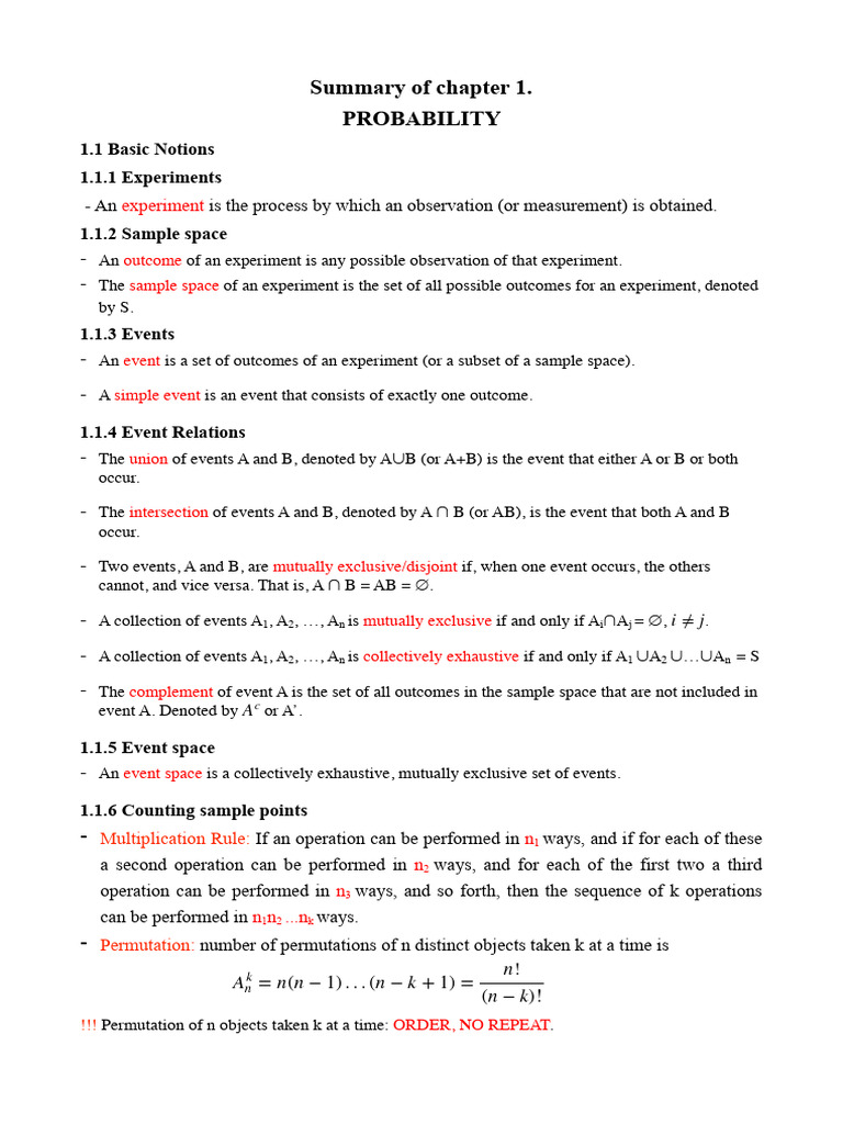 Probability Concepts and Random Variables | PDF | Probability ...