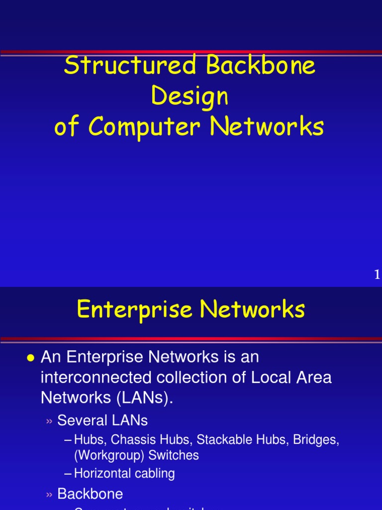 Structured Backbone Design of Computer Networks | Download Free PDF ...
