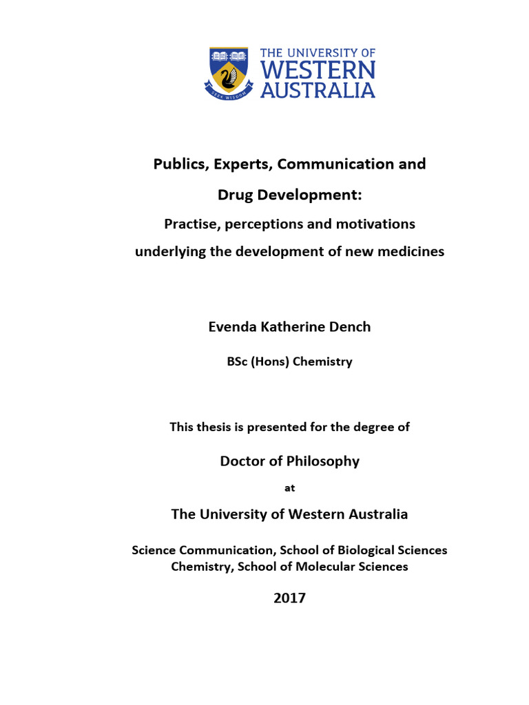 Thesis Doctor of Philosophy Evenda Katherine Dench 2017 | PDF | Science ...