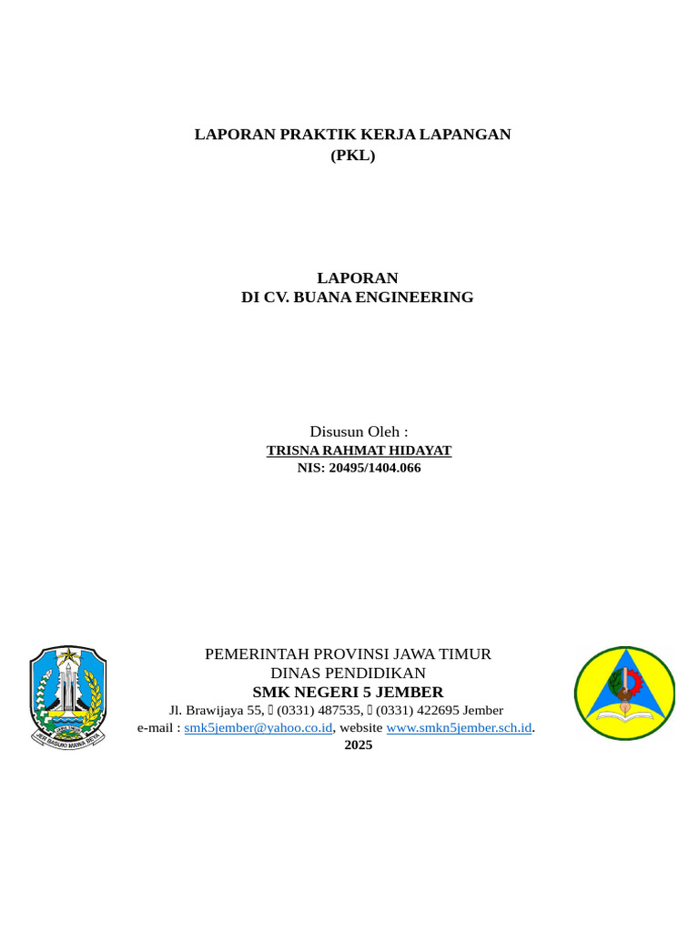 Mentahan Laporan Trisna Finis | PDF