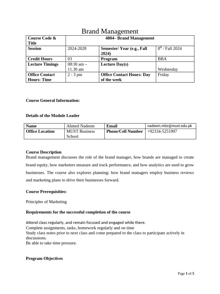 Brand Management | PDF | Brand | Marketing