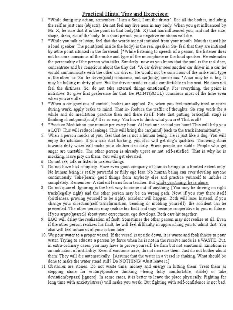 Practical Hints, Tips and Exercises | PDF | Shyness | Stress (Biology)