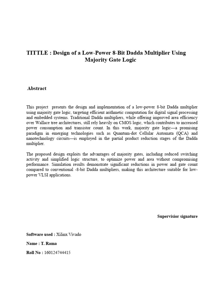 Abstract - Miniproject | PDF