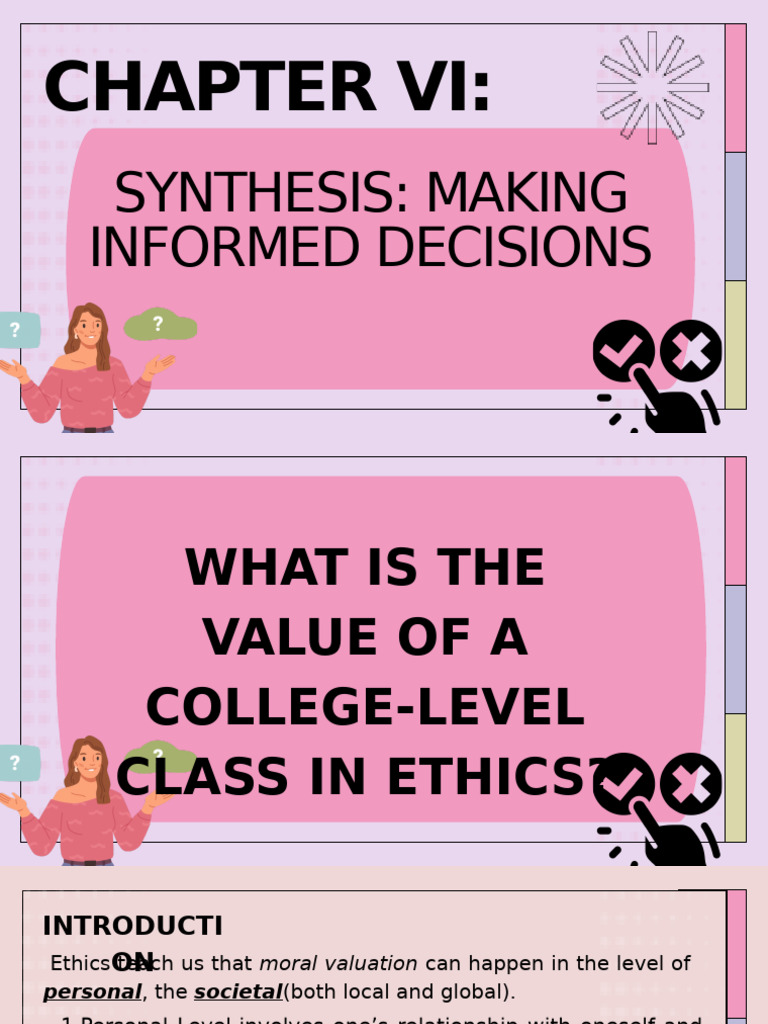 Chapter 6 Making Informed Decisions | PDF | Relativism | Utilitarianism