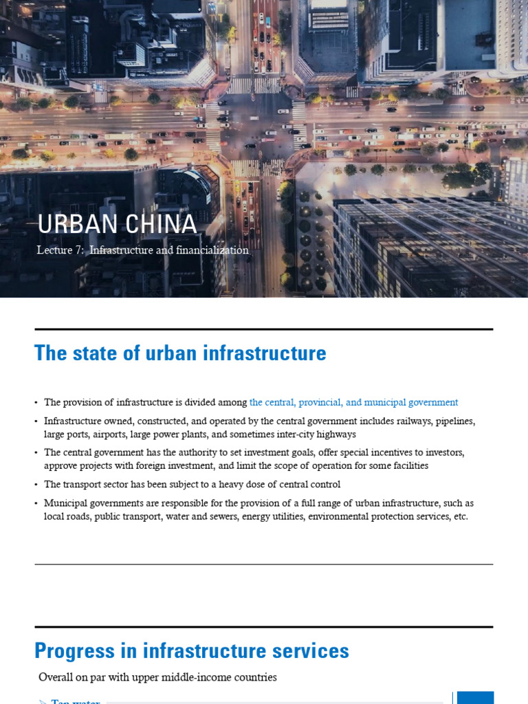 Urban Infrastructure and Finance in China | PDF | Infrastructure ...