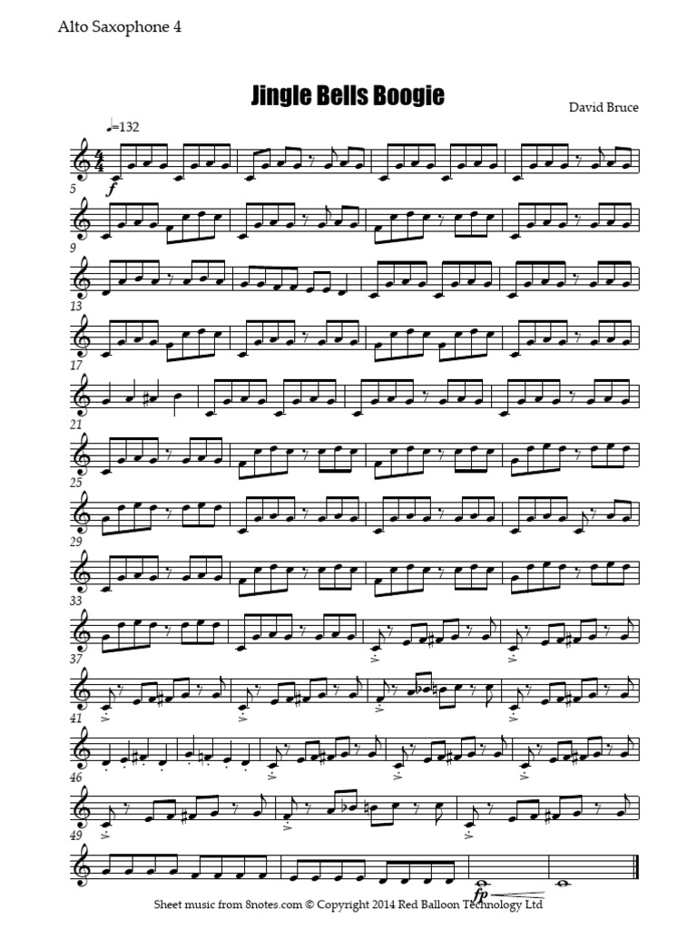 Partition Jingle Bells Boogie Saxophone | PDF