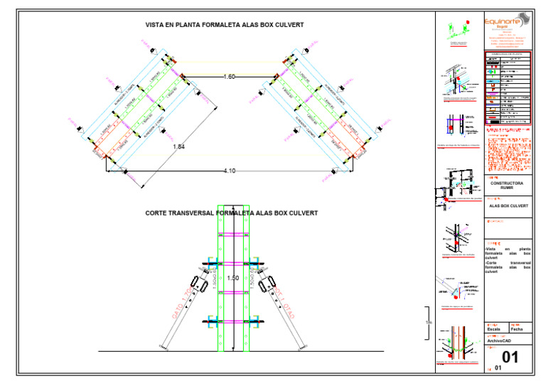 Detalles de Formaleta Alas Box Culvert | PDF