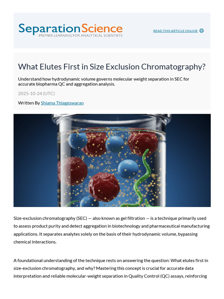 Sec Reading 2 | PDF | Chromatography | Laboratory Techniques