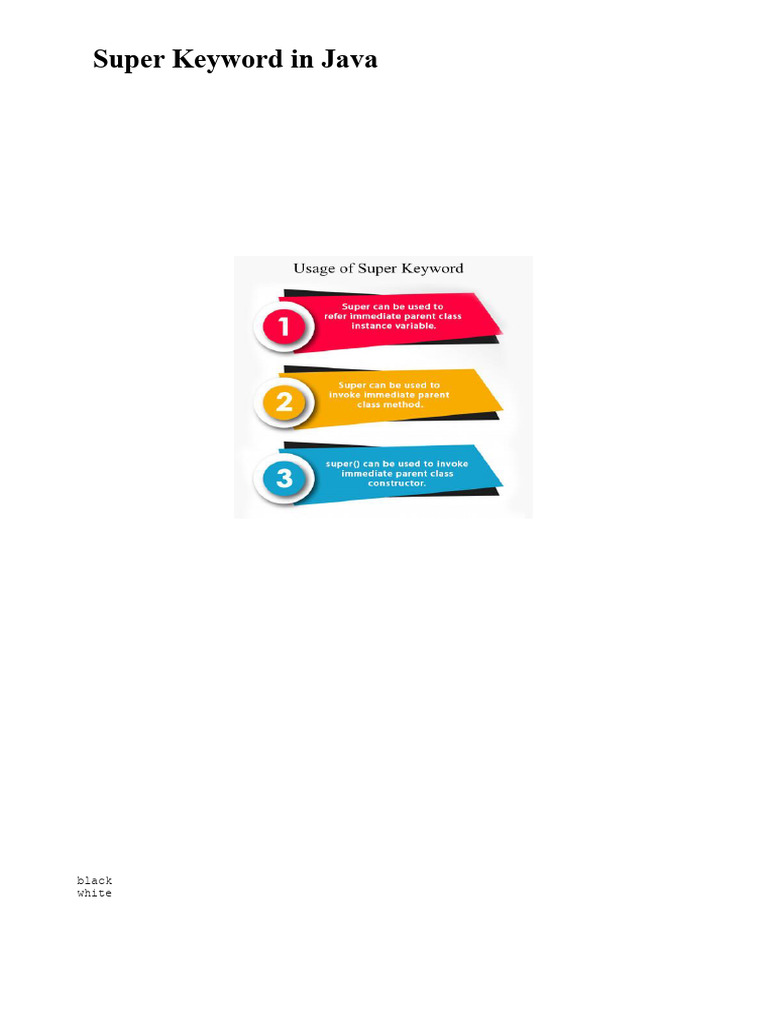 6 Super Keyword in Java | PDF | Class (Computer Programming ...