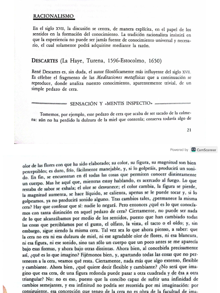 Sensación y Mentis Inspectio | PDF