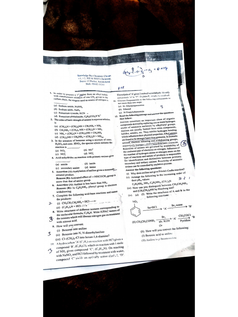 Amines Test | PDF