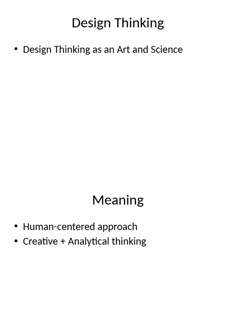 1 Design Thinking Art and Science | PDF