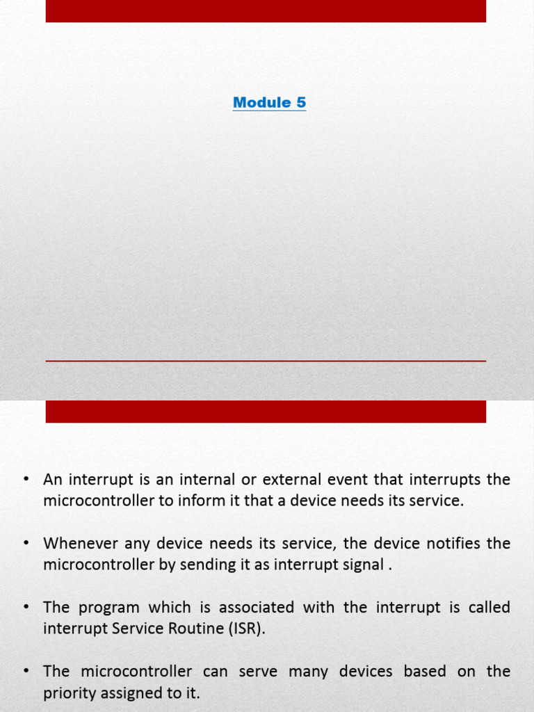 Module 5 Interrupts in 8051 | PDF | Microcontroller | Computer Architecture