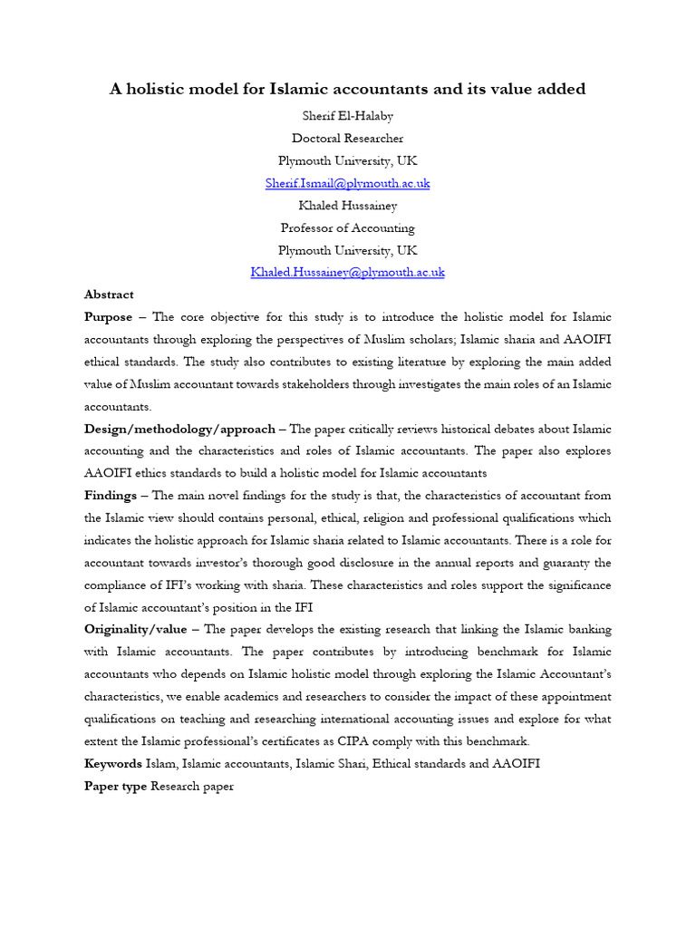 Islamic Accountant | PDF | Sharia | Islam