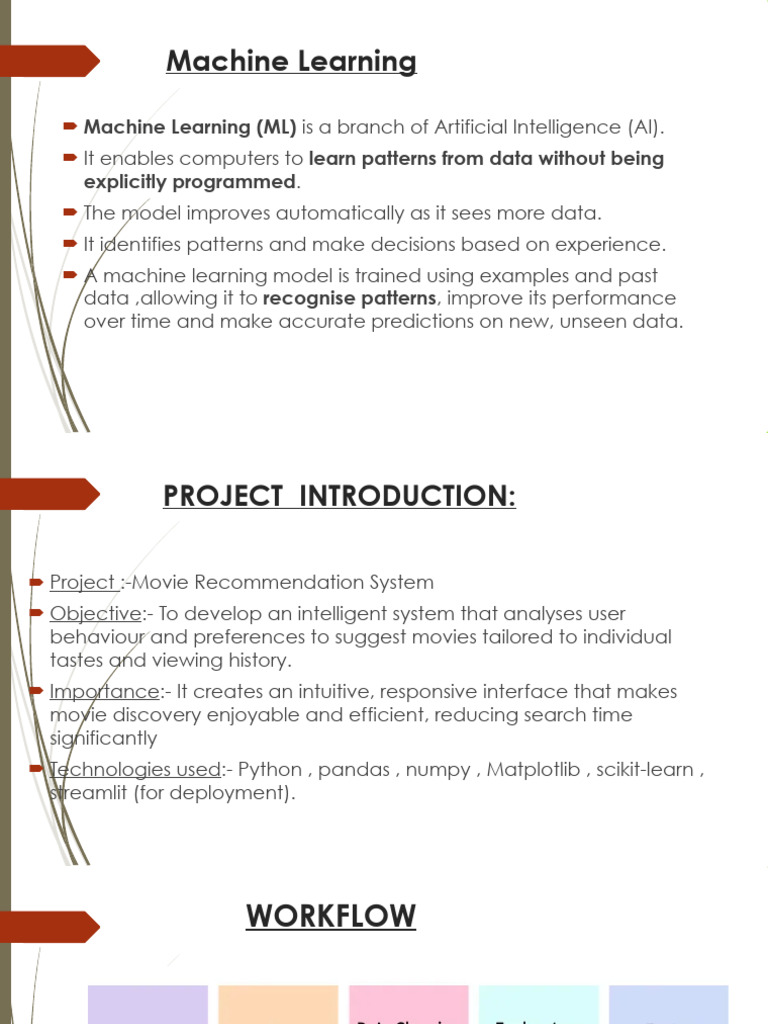 MOVIE RECOMMENDATION SYSTEM | PDF | Machine Learning | Information Science