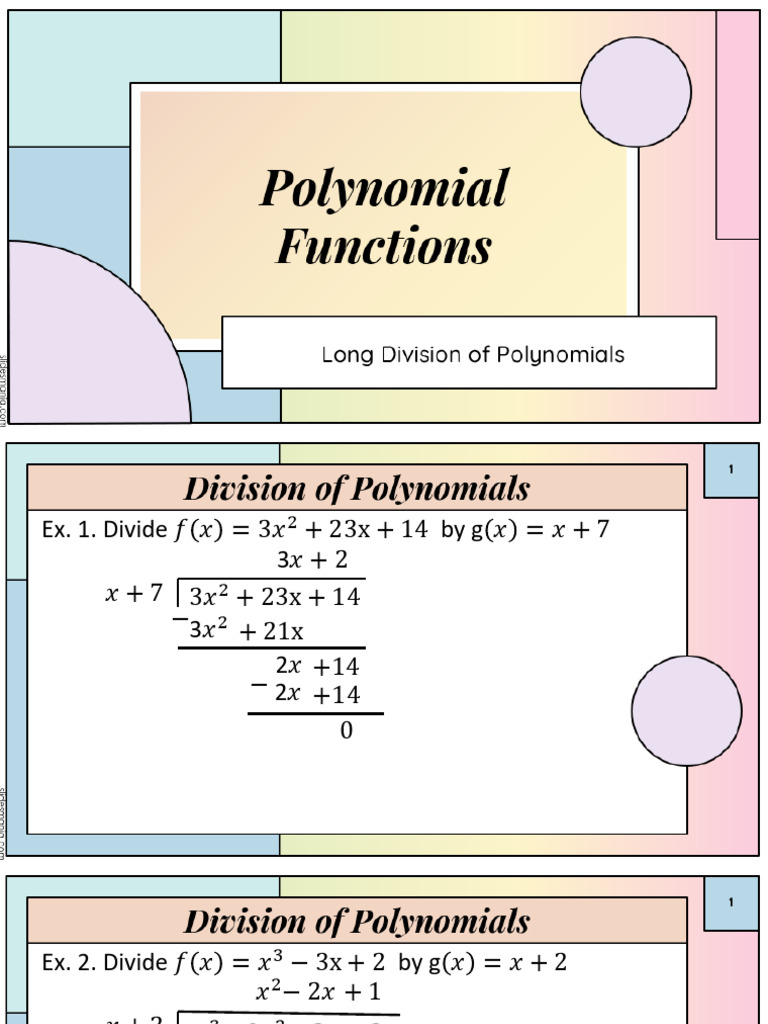 Long Division and Synthetic Divison | PDF