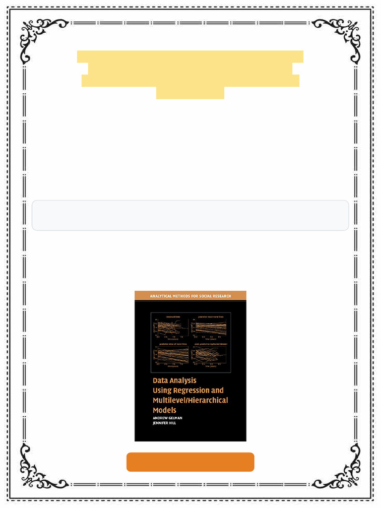 Data Analysis Using Regression and Multilevel Hierarchical Models 1st Edition Andrew Gelman ...