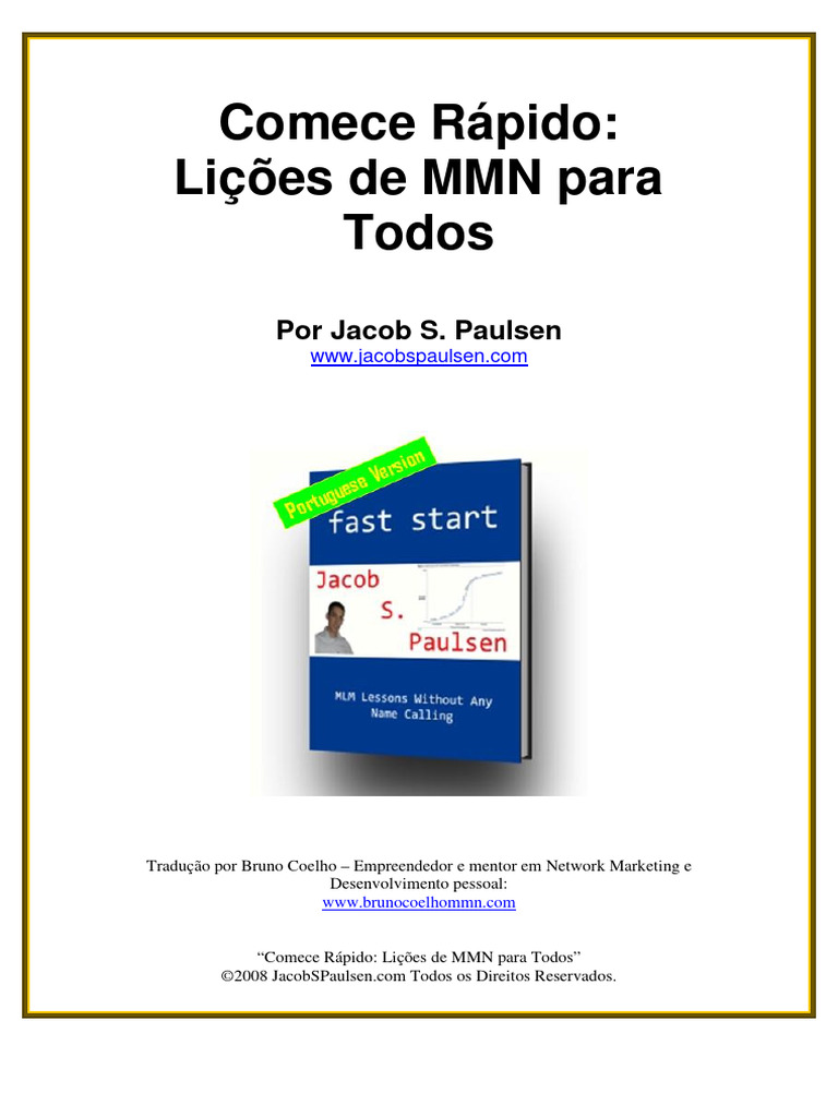 Jacob Paulsen - Comece Rápido - Lições de MMN Para Todos | PDF ...